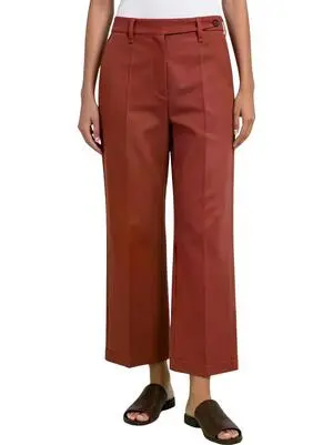 Brunello Cucinelli Pressed-crease Cropped Trousers - Red