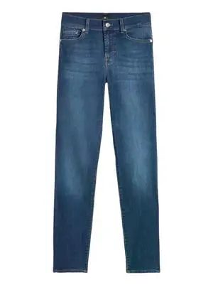 7 FOR ALL MANKIND Faded-effect Slim-fit Jeans