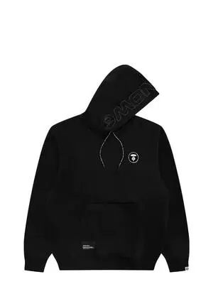 AAPE BY *A BATHING APE Moonface-patch Drawstring Hoodie - Black
