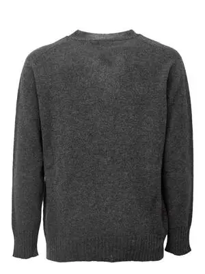 AMARANTO V-neck Button-up Cardigan - Grey