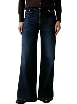 JOOP! Logo-plaque Wide-leg Jeans - Blue