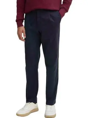 BENETTON Pleated Straight-leg Trousers - Blue