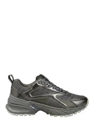 Calvin Klein Metallic-effect Mesh Sneakers - Grey
