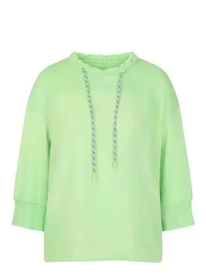 MARCCAIN Drawstring Ruffled-collar Blouse - Green