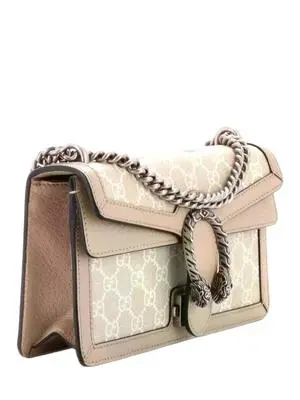 Gucci Dionysus Bag Gg Coated Canvas With Leather Small Shoulder Bag - Neutrals