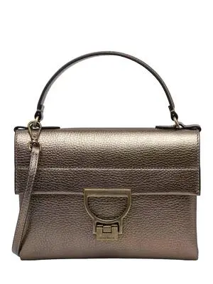 COCCINELLE Mini Arlettis Metallic-effect Leather Shoulder Bag