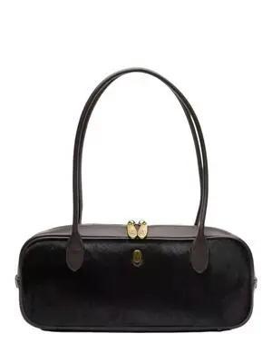 Ash Pony-hair Leather Tote Bag - Brown