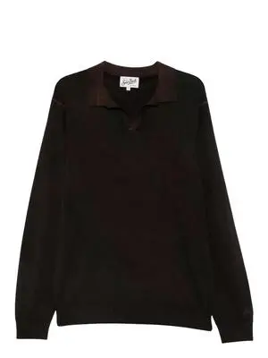 MC2 SAINT BARTH Covent Long-sleeve Polo Sweater - Brown