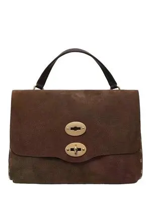 ZANELLATO Postina Stud-embellished Leather Tote Bag Brown