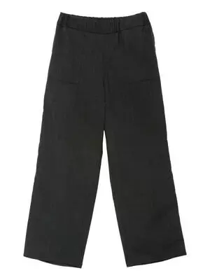 FRANCESCA MARCHISIO Coulisse Pinstriped Wide-leg Trousers