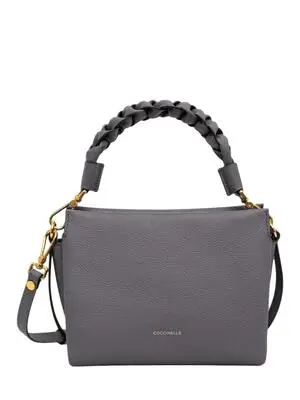 COCCINELLE Small Boheme Braided-handle Tote Bag - Grey