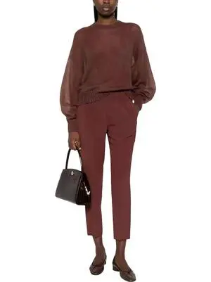 BRUNELLO CUCINELLI Elasticated-waistband Pressed-crease Trousers