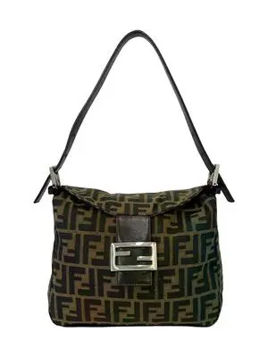 FENDI 1990-2010 Zucca Canvas Shoulder Bag