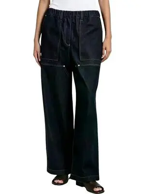 BRUNELLO CUCINELLI Elasticated-waistband Contrast-stitched Jeans