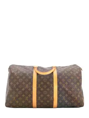 LOUIS VUITTON Keepall Bag Monogram Canvas 50 Travel Bag - Brown