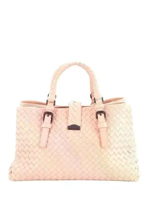 Bottega Veneta Roma Bag Intrecciato Nappa Small Tote Bag Pink