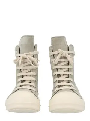 Rick Owens Sneaker In Pelle - Gray