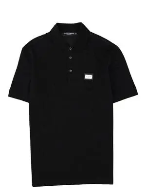 Dolce & Gabbana Polo Con Patch Logo - Black