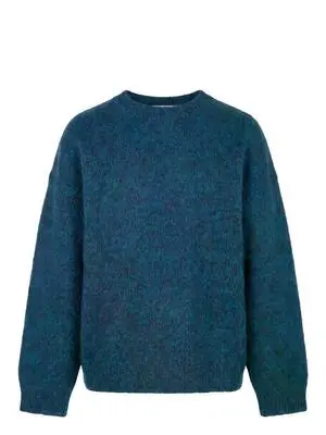 AMARANTO Brushed-knit Crew-neck Sweater