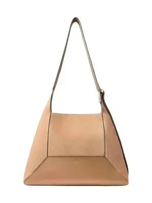 JIMMY CHOO Diamond Suede Shoulder Bag Brown