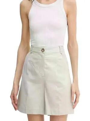 BENETTON Check-pattern Pleated Shorts - Grey