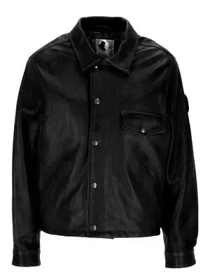 THE EROSE Francis Leather Jacket - Black