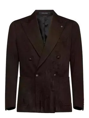 Tagliatore Double-breasted Peak-lapel Jacket - Brown