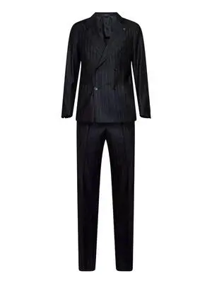 TAGLIATORE Pinstriped Double-breasted Suit