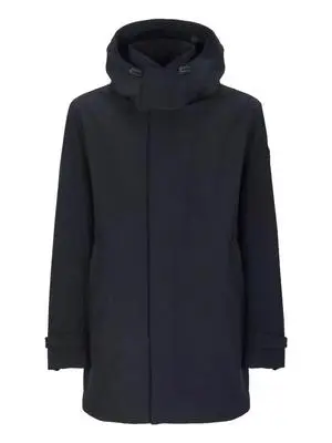 Peuterey Groff 01 Hooded Concealed-fastening Coat - Blue
