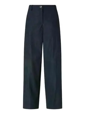 PINKO Straight-fit Nubuck-leather-effect Trousers