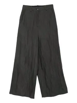 Masnada Crinkled Wide-leg Trousers - Grey