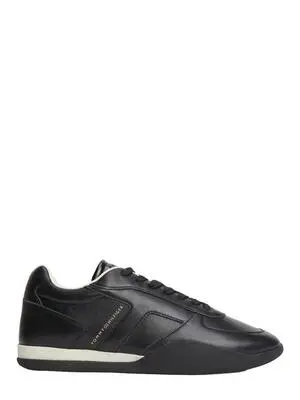 TOMMY HILFIGER Logo-print Leather Sneakers
