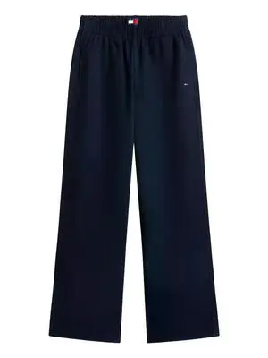 Tommy Hilfiger Logo-embroidered Wide-leg Track Pants - Blue