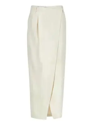 BRUNELLO CUCINELLI White Pencil Midi Skirt