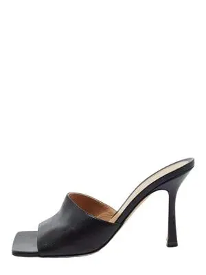 Bottega Veneta Stretch Square-toe Sandals Black