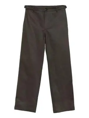 AMARANTO Buckled Straight-leg Trousers - Brown