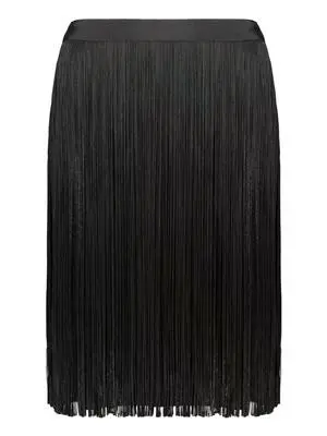 ALBERTA FERRETTI Skirt With Dynamic Elegant Fringes