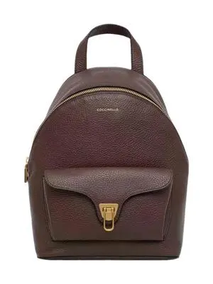 COCCINELLE Small Beat Pebbled-leather Backpack - Red