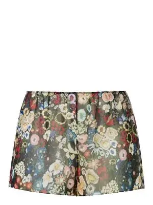 KHAITE Floral-print Shorts