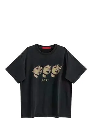 ACUPUNCTURE 1993 Graphic-print Distressed T-shirt - Black