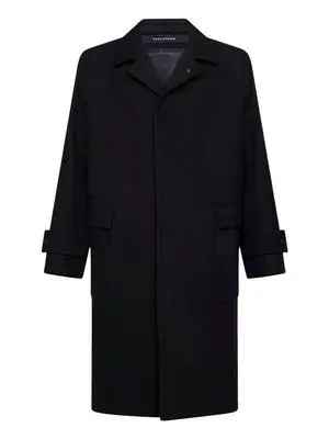 TAGLIATORE Concealed-button Raglan-sleeve Coat