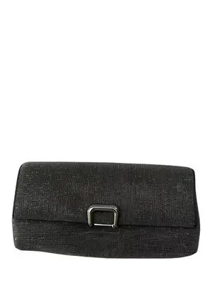 BRUNELLO CUCINELLI Monili-embellished Leather-trim Clutch Bag