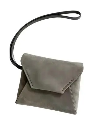 Brunello Cucinelli Suede Envelope Clutch Bag - Grey