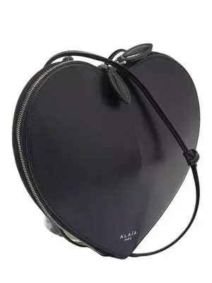 Alaïa Le Coeur Leather Shoulder Bag Black