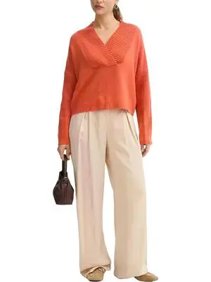 BENETTON V-neck Sweater - Orange