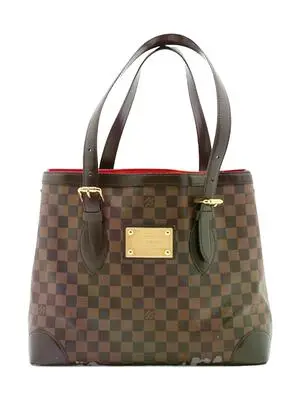 LOUIS VUITTON 2011 Damier Ebene Hampstead Mm Tote Bag - Brown