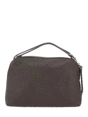 GIANNI CHIARINI Alifa Ostrich-effect Leather Tote Bag - Brown
