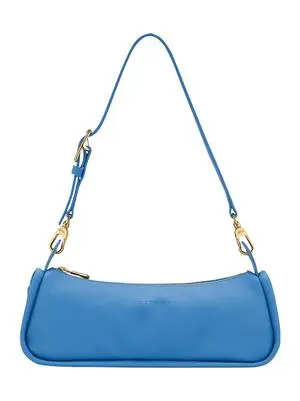 Longchamp Roseau Small Leather Shoulder Bag - Azure