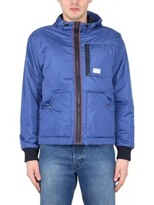 FAY Bomber Jacket With Logo - Blue