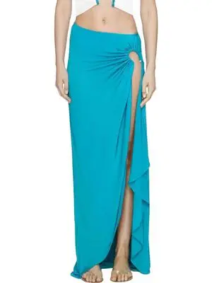 CHRISTOPHER ESBER Ruched Crescent Draped Maxi Skirt